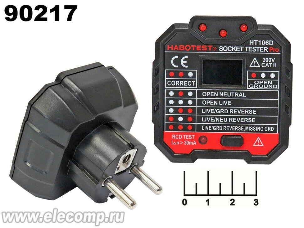 Тестер электрической розетки HT-106D