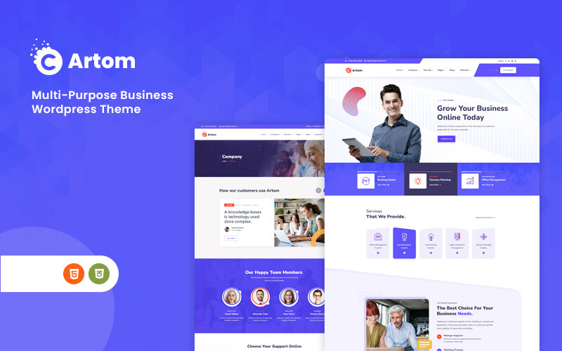 Подарочный сертификат на Шаблон для сайта Вордпресс с демоконтентом Artom - Business Theme WordPress