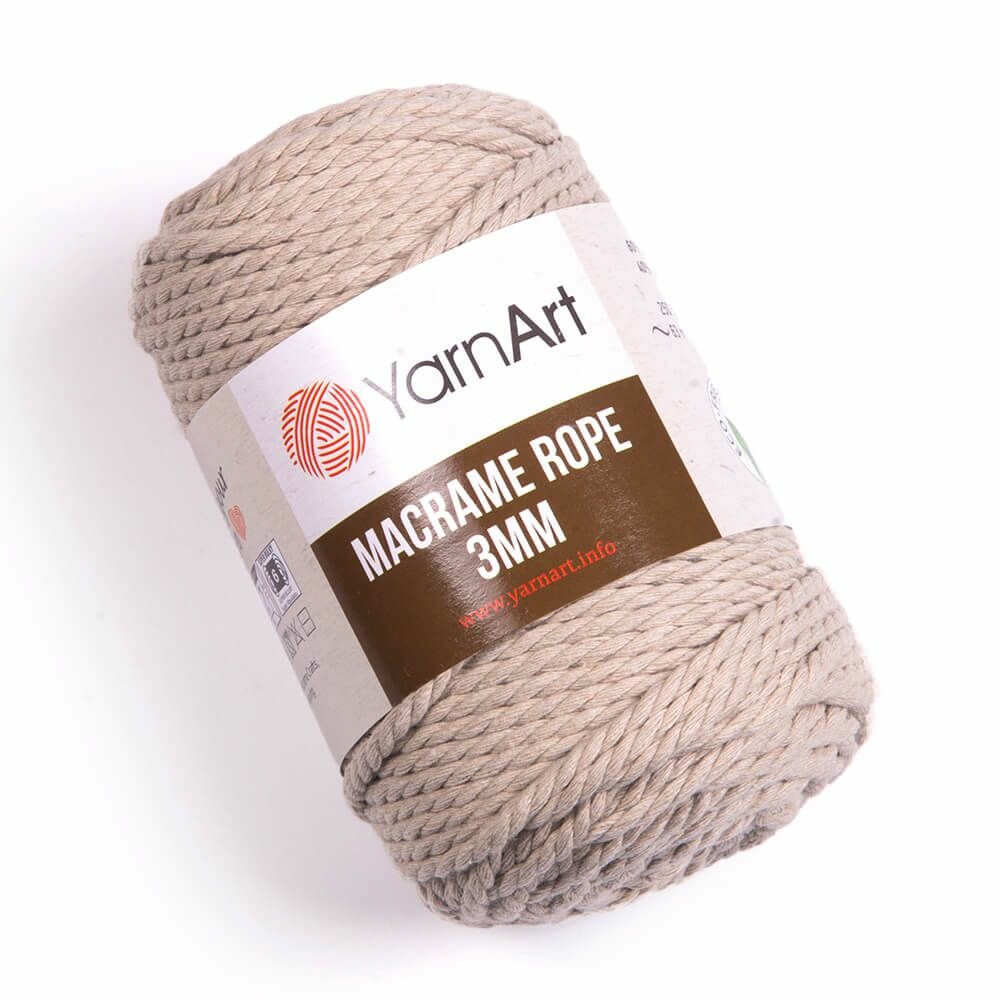 Пряжа YarnArt Macrame rope 3 mm (1 моток) 753 серо-бежевый