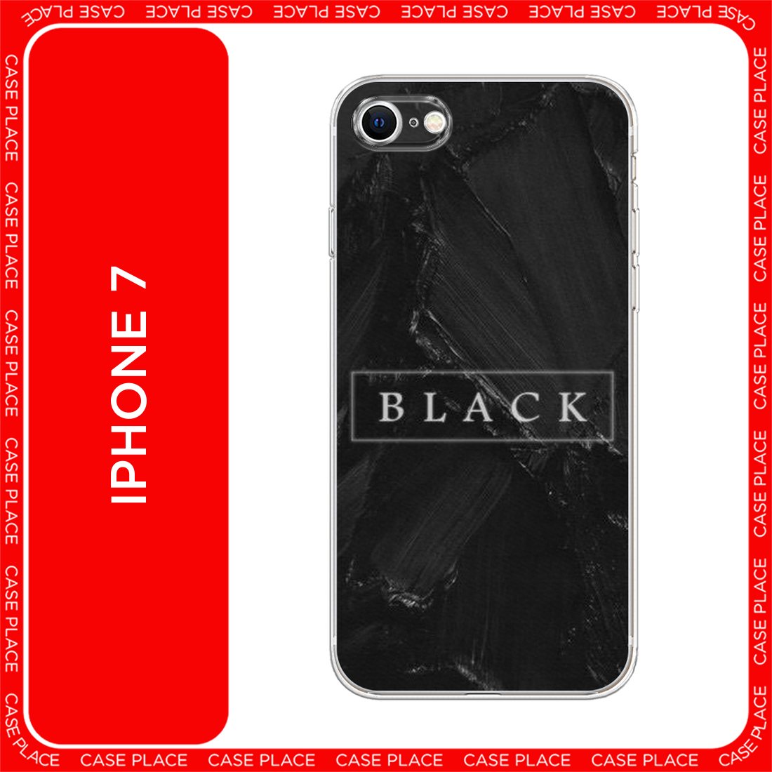 Чехол на Apple iPhone SE 2022 / Айфон SE 2022 с принтом Black цвет