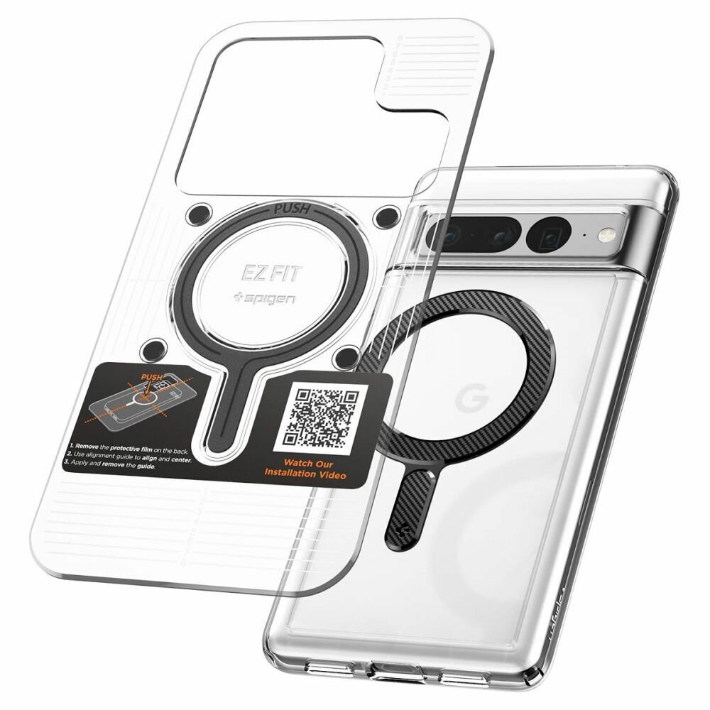 Кольцевая пластина Spigen на смартфон (ACP06107) Magnet Ring Plate (MagFit) / Спиген Кольцевая пластина для смартфона Карбон
