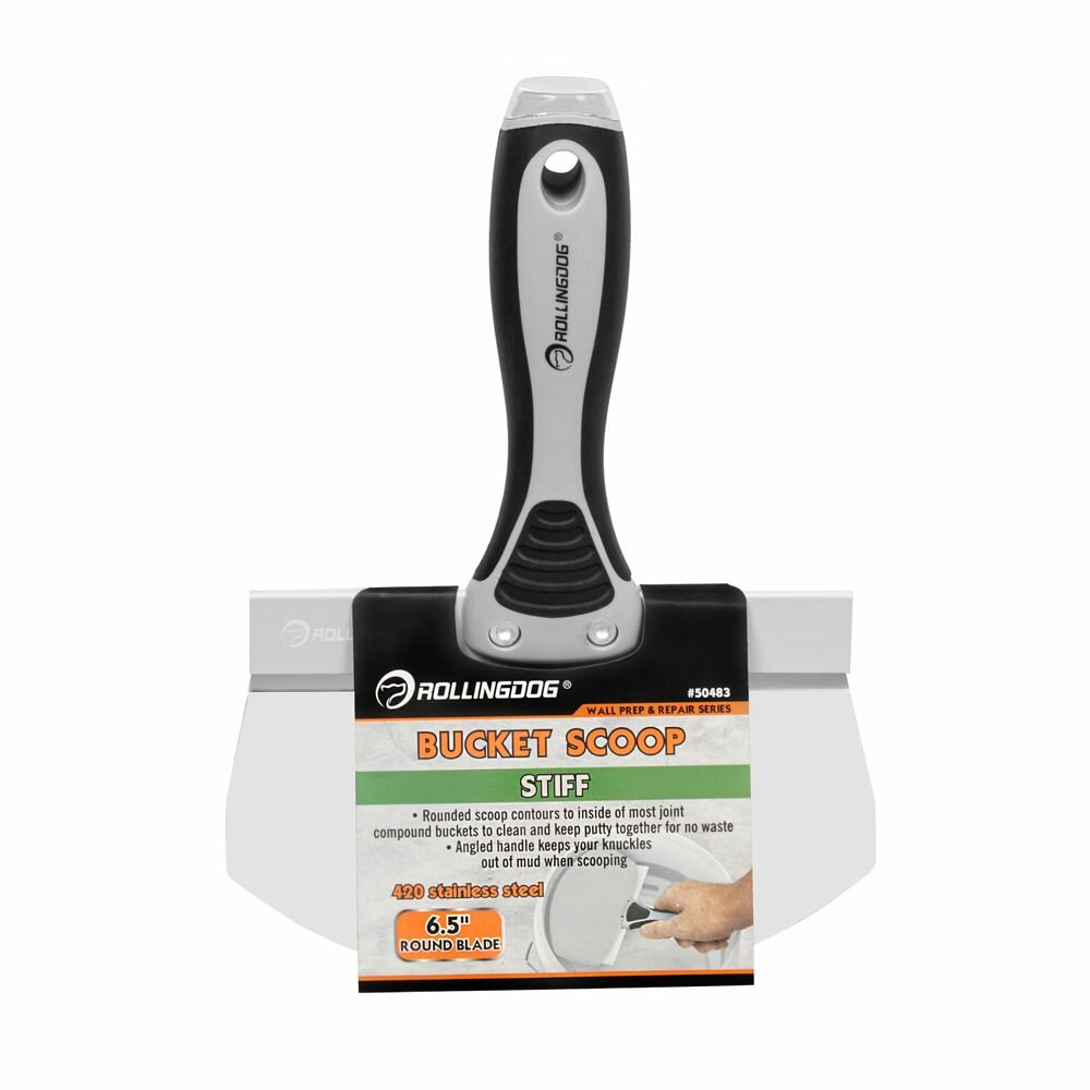 Шпатель полукруглый Rollingdog 6.5" (165мм), серия Professional, арт.50483