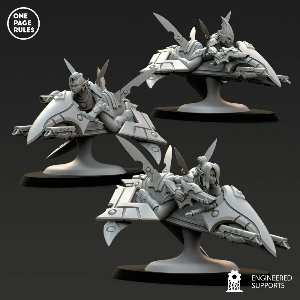 Миниатюра Warhammer Eldar High Elves Jetbike Strikers 3