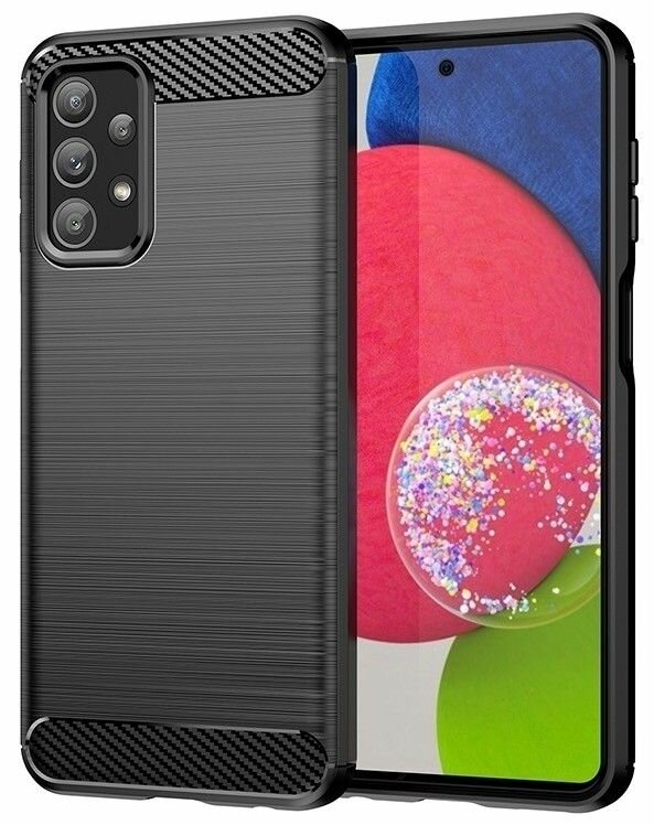 Накладка силиконовая для Samsung Galaxy M23 5G / Samsung Galaxy M13 4G карбон сталь чёрная