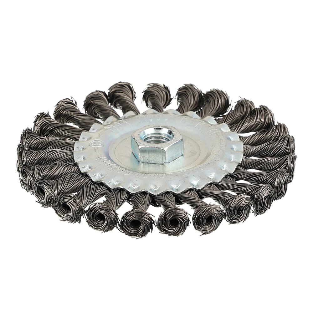 Щетка-насадка DORN для УШМ крученая плоская М14х125 мм