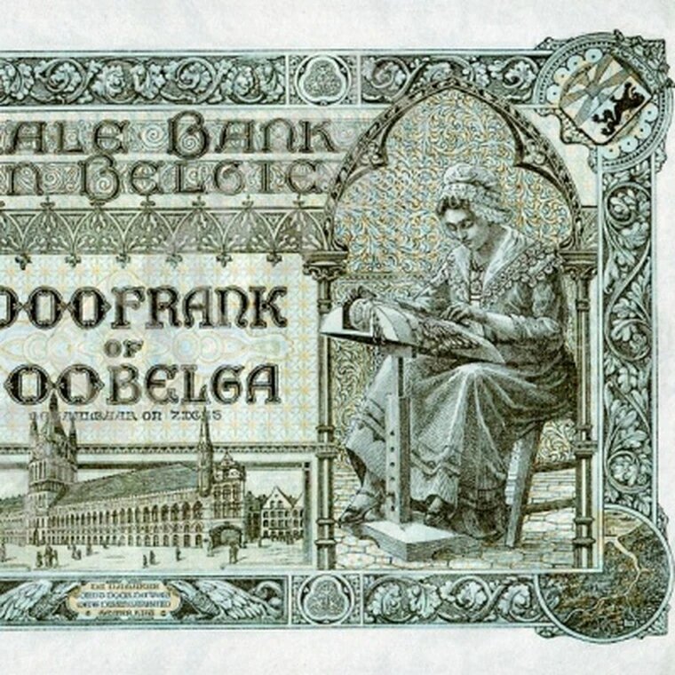 1000 франков 1934 Королевство Бельгия, сувенирная копия, банкноты и купюры редкие коллекционные