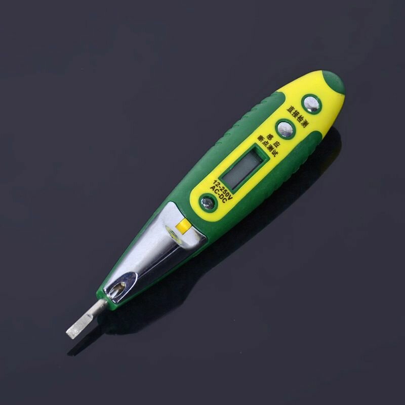 Набор индикаторных отверток с дисплеем и подсветкой для точного измерения напряжения, удобный захват, компактный размер, работа в темных помещениях