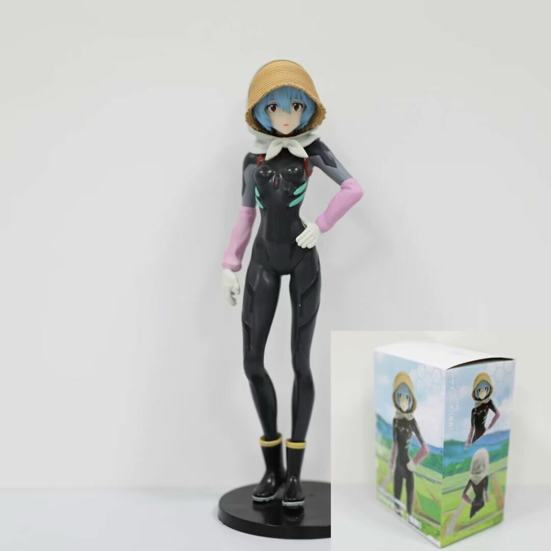Аниме фигурка EVA Ayanami Rei "Сельская жизнь", статичная, пластик, высота 20 см, черная