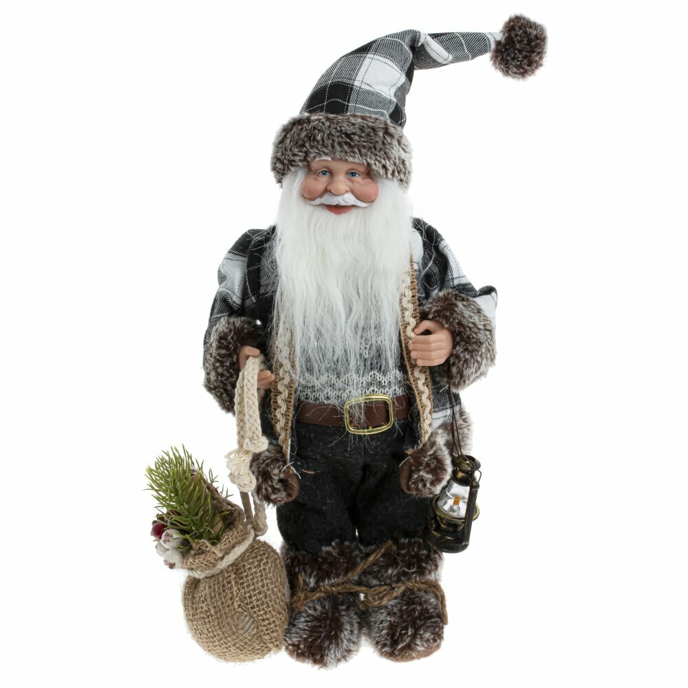 Дед Мороз с мешком подарков, 24*13*45 см KSM-776062