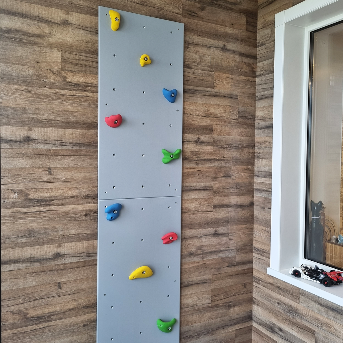 Домашний скалодром Tree To Wall: 200 x 50 см, из 2-х панелей, светло-серый