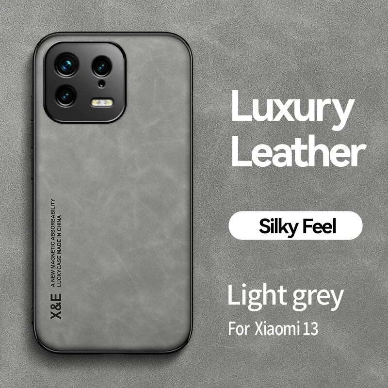 Чехол для Xiaomi 13 Luxury Leather Light grey