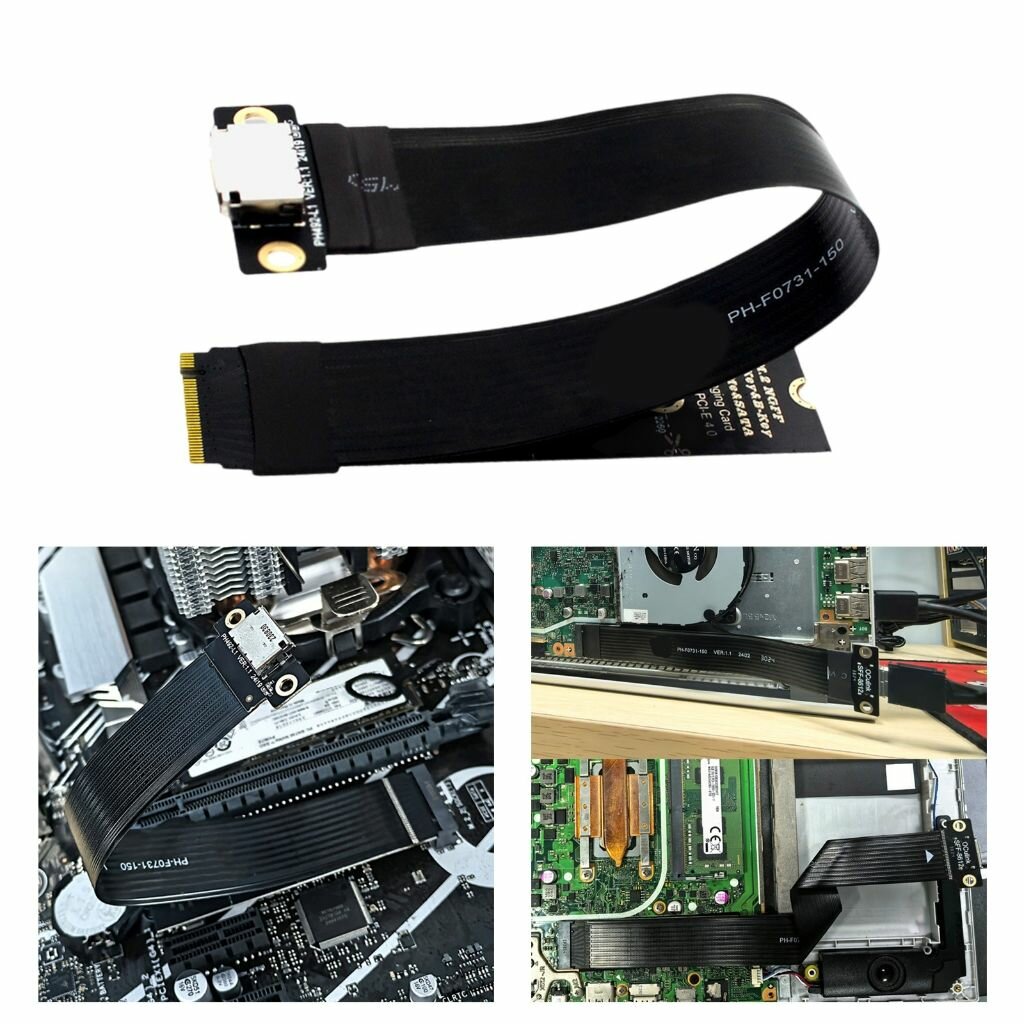 Гибкий провод M.2 NVMe для подключения к удлинительному кабелю Oculink SFF-8611 SFF-8612