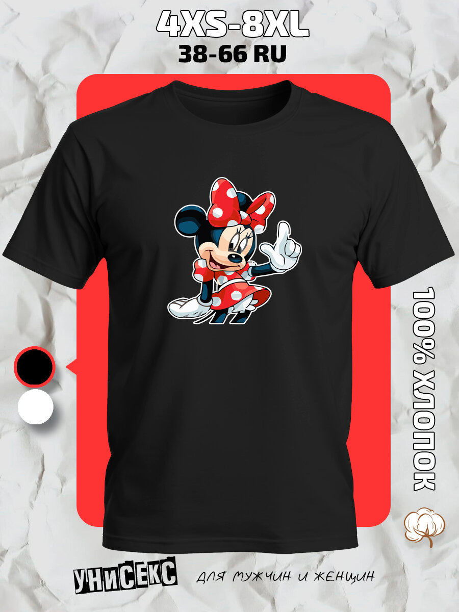 Футболка с принтом Микки МаусМинни Маус
