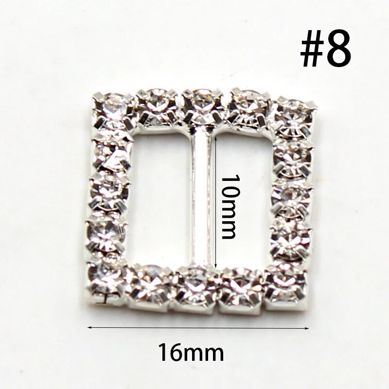 Металлические пряжки со стразами, набор из 10 штук, OFXSHIP 8