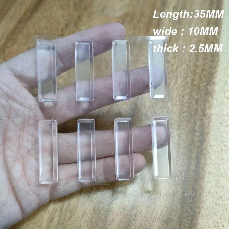 Самоклеящиеся пробки для дверей, прозрачные резиновые прокладки для мебели, задние защитные силиконовые бамперы для шкафа 35X10X2.5mm rectangl