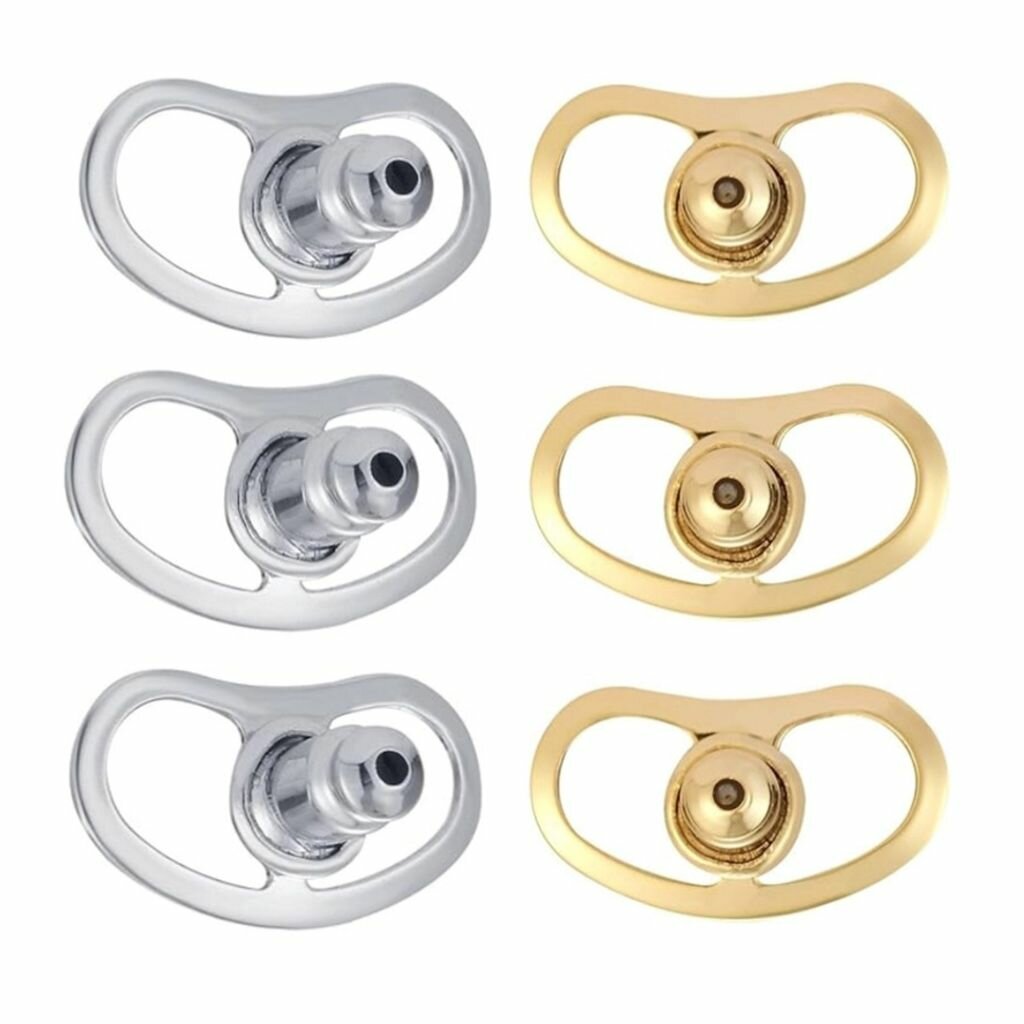 Модные фиксаторы для серёжек 6 шт. разноцветные