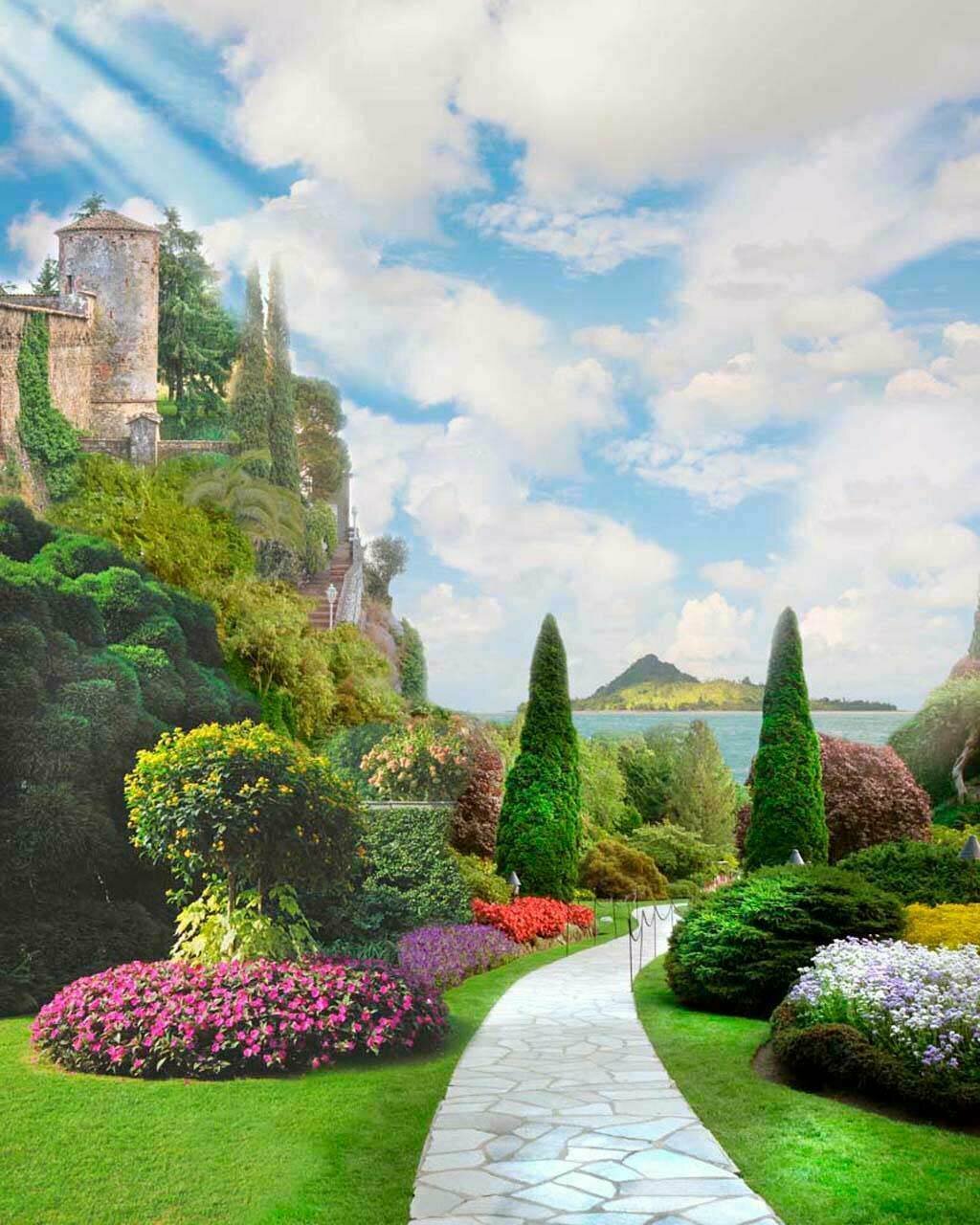 Фотообои Цветущий сад 5-098-S 265 х 220 см (ВхШ) Бесшовные, флизелиновые, влагостойкие обои MasterFresok