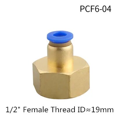 КПМ пневматический быстросъёмный соединитель воздуха латунь 1/8"-1/2" 4-12мм 6-04