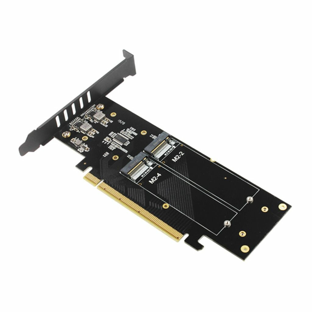 M. Плата с 4-дисковым массивом 2 X16 NVME-голая плата NVMe контроллер 4 диска адаптер PCIe x16 для сервера