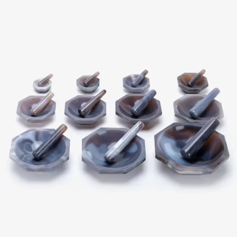 Агатовая ступка и пестик для лаборатории ID 50MM