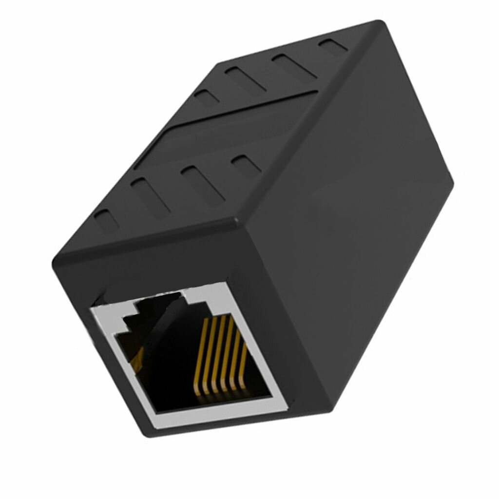 (1шт) Разъем RJ11 с прямой головкой-черный