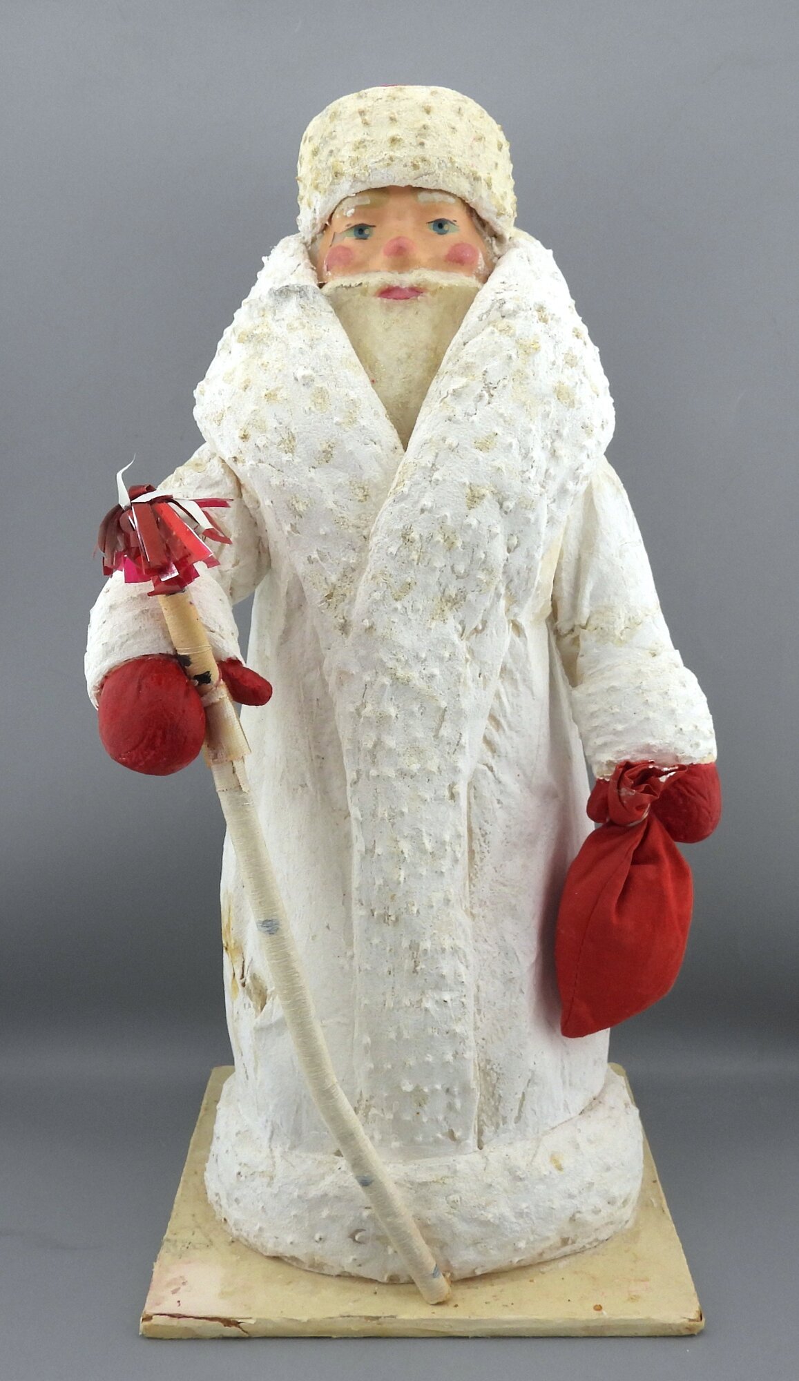 Дед Мороз 23 см вата папье-маше Калиниское ПО художественных изделий СССР 1970-е гг