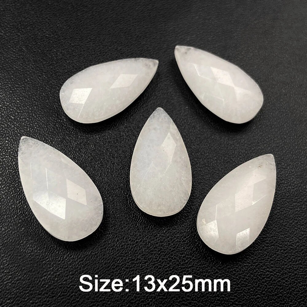 Подвески из природного камня RISYF Белый, 5 Pieces, NO.15 White Jade