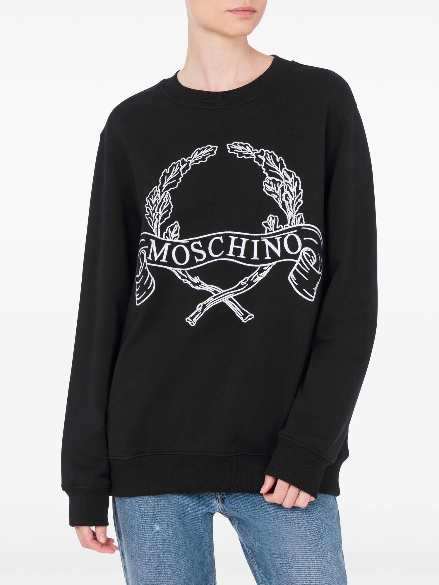 Толстовка MOSCHINO, размер 38, , black/black — фото 1