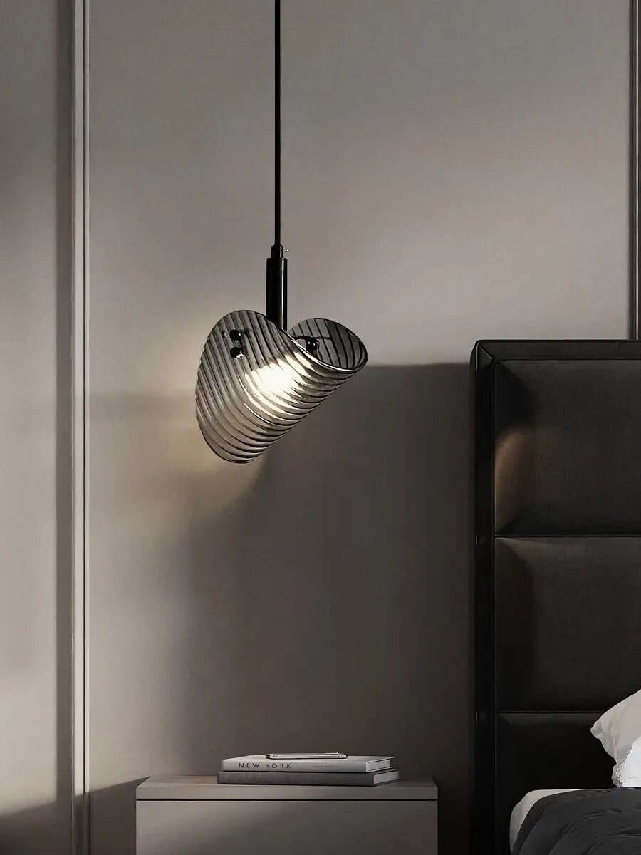 Подвесной светильник newrgy lighting f-gaspar01, черный, матовое золото, цоколь LED, 6 Вт, свет нейтральный белый, теплый белый, холодный белый, для спальни