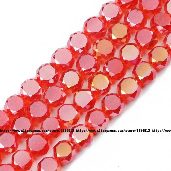 Бусины JHNBY Австрийский Кристалл 50 шт. Красный, MB810 Red