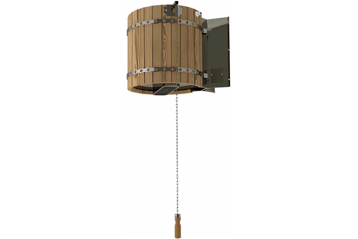 VVD Обливное устройство для бани Ливень деревянное обрамление термо 36 литров 1127