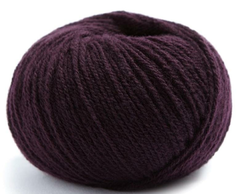 Como /Комо/ пряжа Lamana (100% шерсть мериноса сверхлегкая), 25г/120м (50, aubergine (баклажан), фиолетовый)