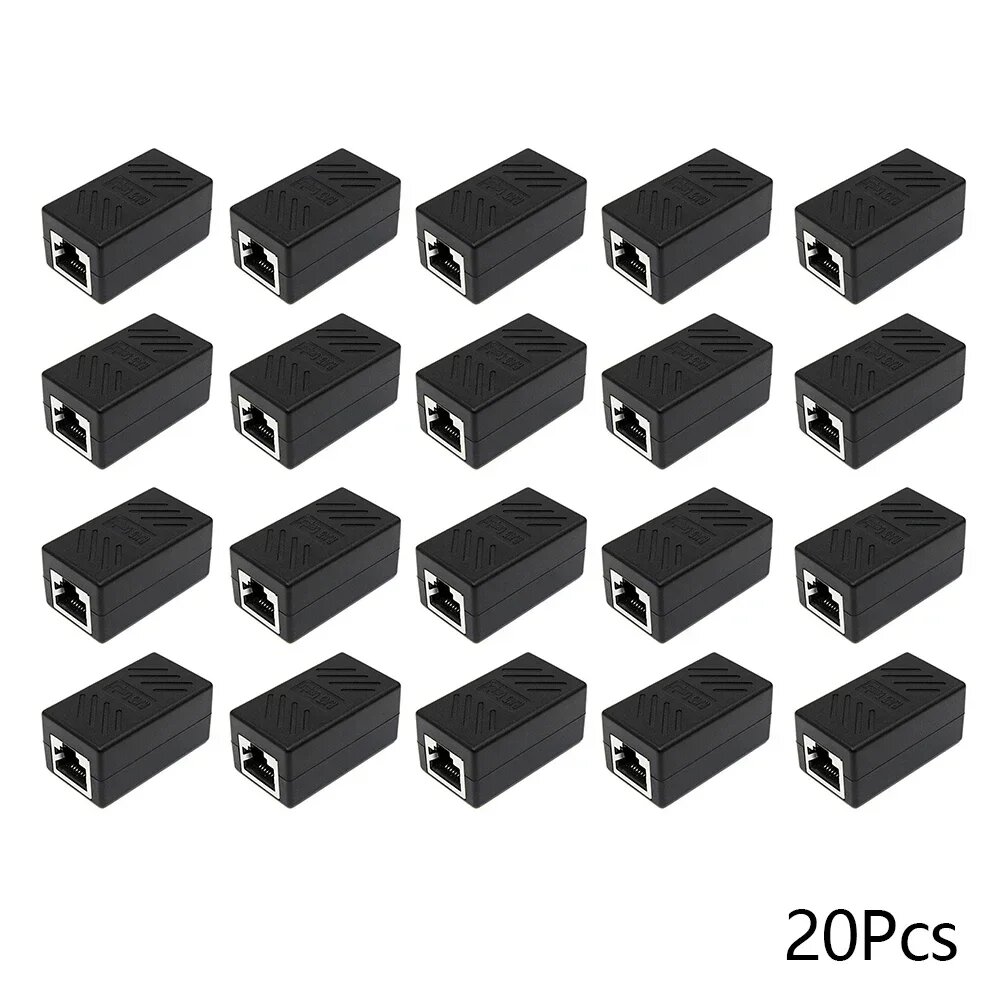 20шт Ethernet переходник RJ45 Cat 5/6/6a