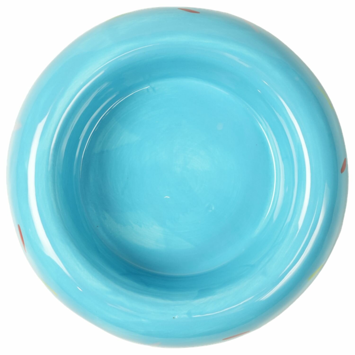 Миска Mr.Kranch Bamboo Пончик, керамическая , голубая на бамбуковой подставке 250 мл