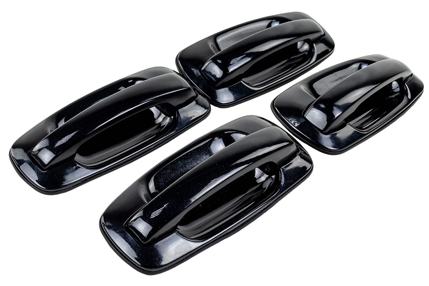 Наружные евроручки дверей 2172 окрашенные в цвет Млечный путь (606) Тюн-Авто на ВАЗ 2110-2112, Лада Приора