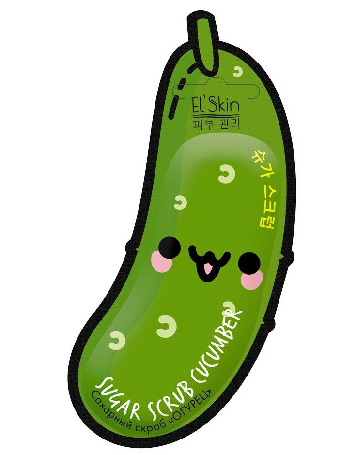 Скраб сахарный для лица El'Skin Огурец, 10 г