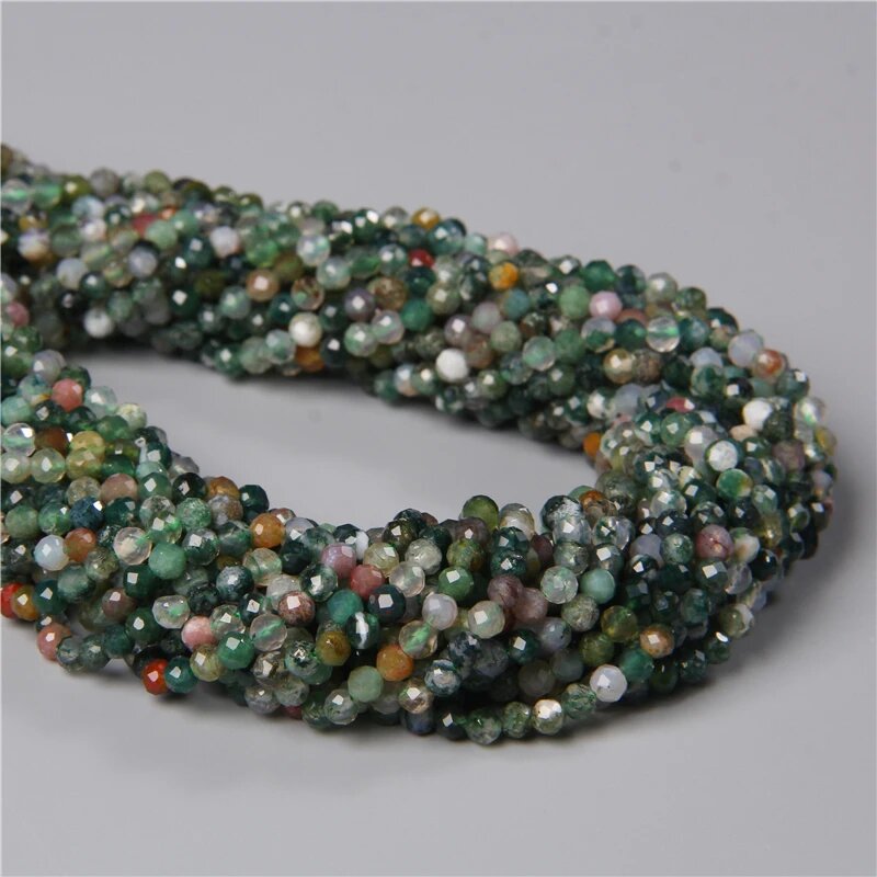 Натуральные граненые агаты Rainagem 15 дюймов 4 мм