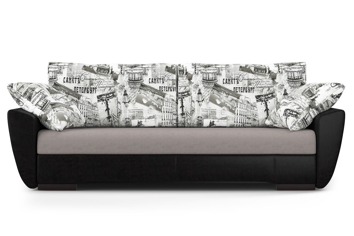 Диван Сток Диванов Амстердам SPB серый/бежевый 230 см, механизм еврокнижка