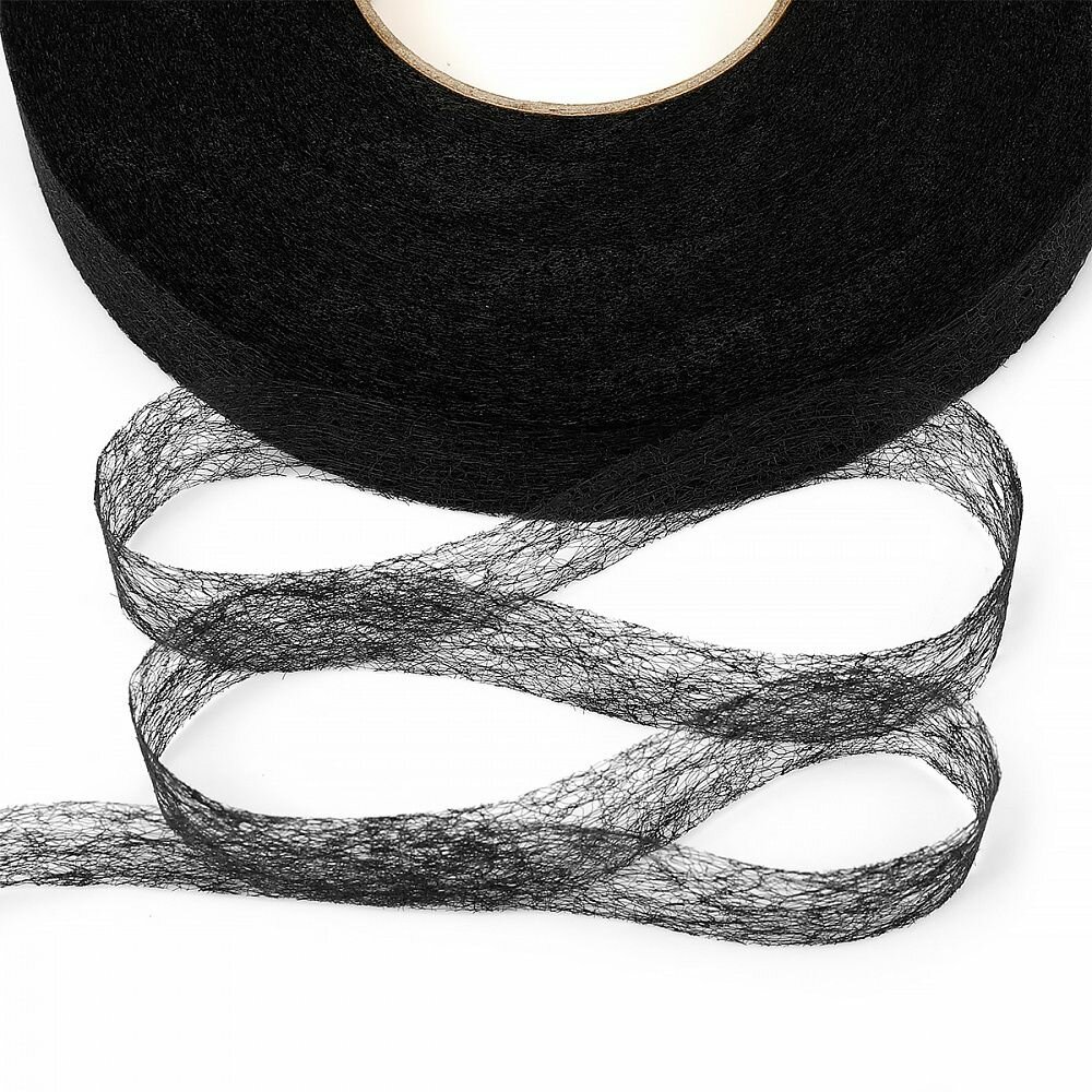 Паутинка IDEAL tex, 20 мм, черный, 23 г/м2, рулон 100 м (ПАУ.20/100. Черн)