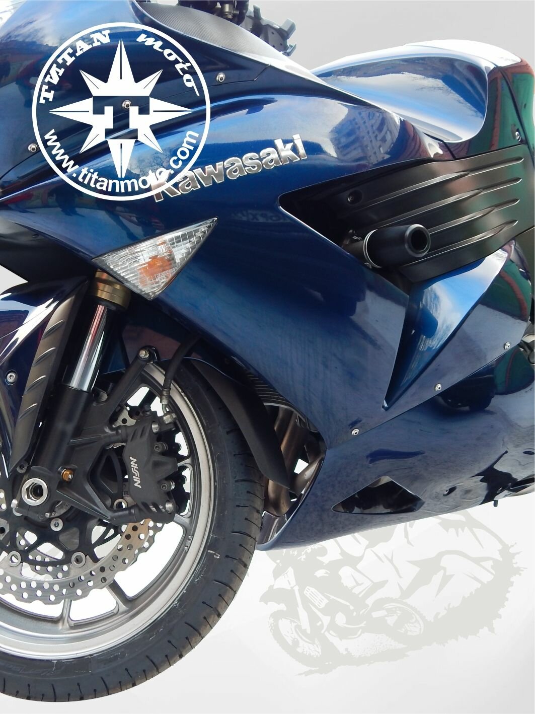 Удлинитель переднего крыла Kawasaki 1400GTR / Concours 14 (2007+) титаn moto