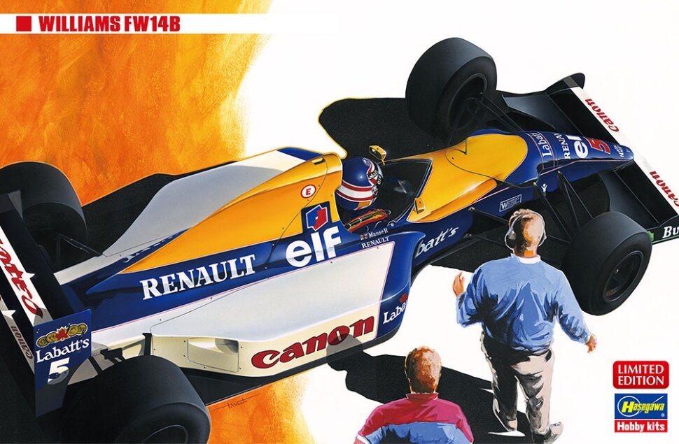 Сборная модель гоночного автомобиля Формулы-1 Williams FW14B 1992 Nigel Mansell (1/24) Hasegawa H-20719