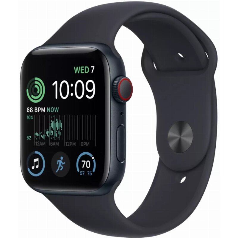Умные часы Apple Watch Series SE Gen 2 40 мм Aluminium Case, Midnight Sport Band, тёмная ночь - S/M