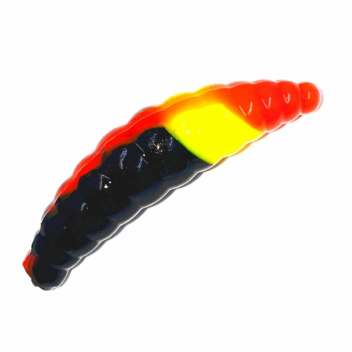 Силиконовые приманки на форель Cool Place Maggot тонущие 1.6, немецкий флаг, сыр / Форелевые приманки Кул Плэйс