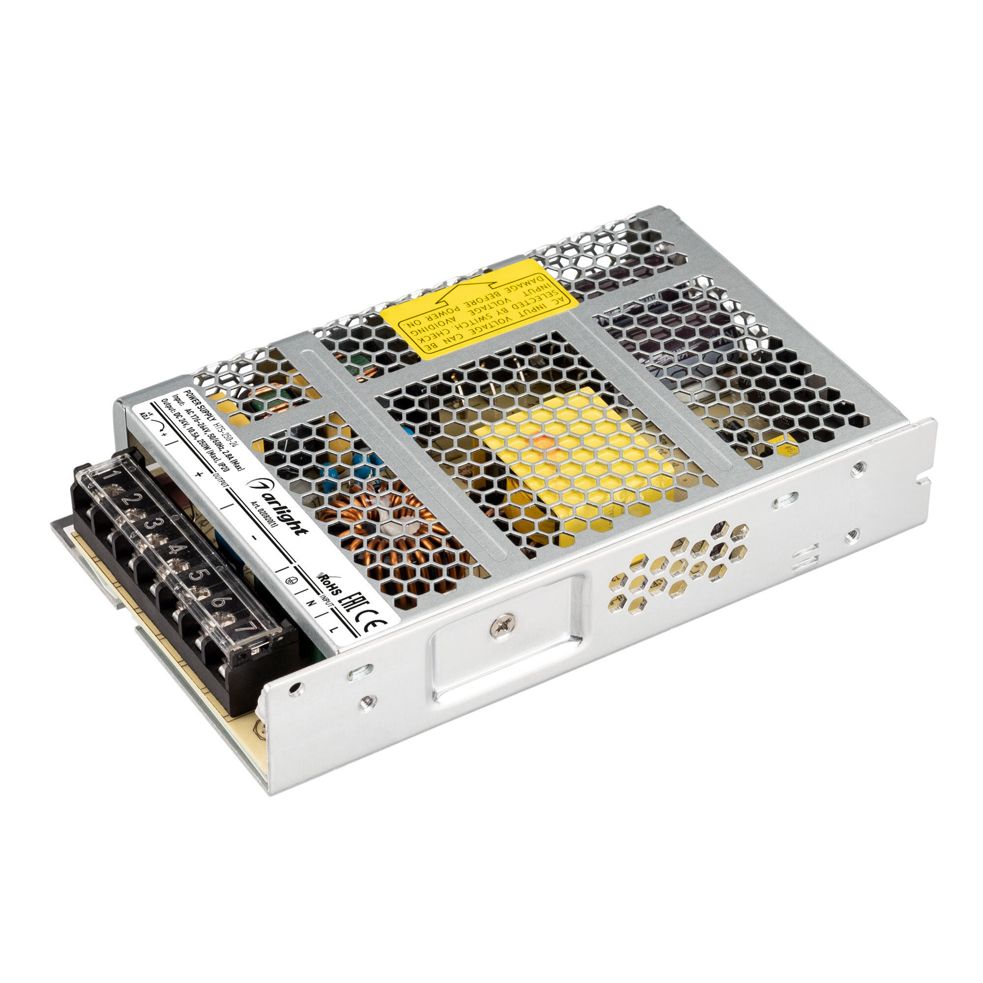 Источник напряжения Arlight Блок питания HTS-250-24 (24V, 10.5A, 250W) (Arlight, IP20 Сетка, 3 года)