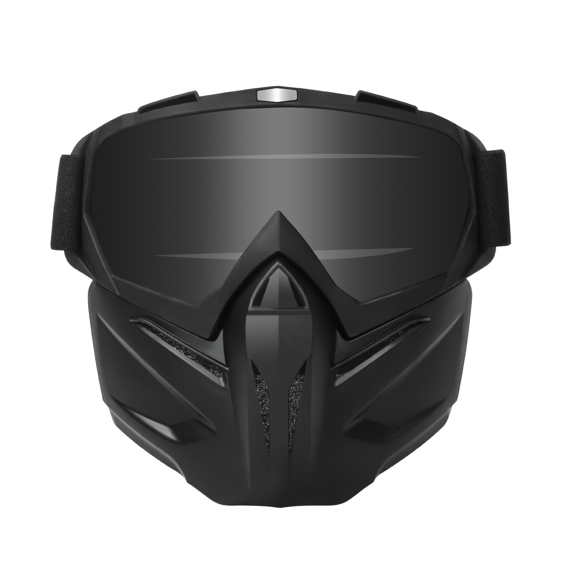 Маска мотоциклетная, черная рамка, серая пленка