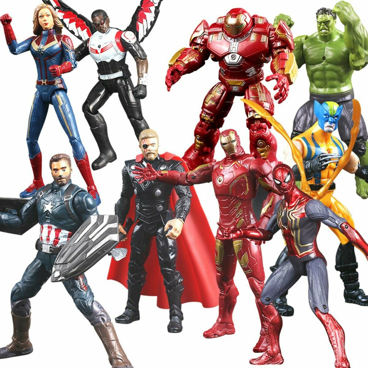 Marvel Мстители Железный человек Фигурки Игрушки Танос Капитан Америка Тор Человек-паук Черная пантера Модель Игрушки дл