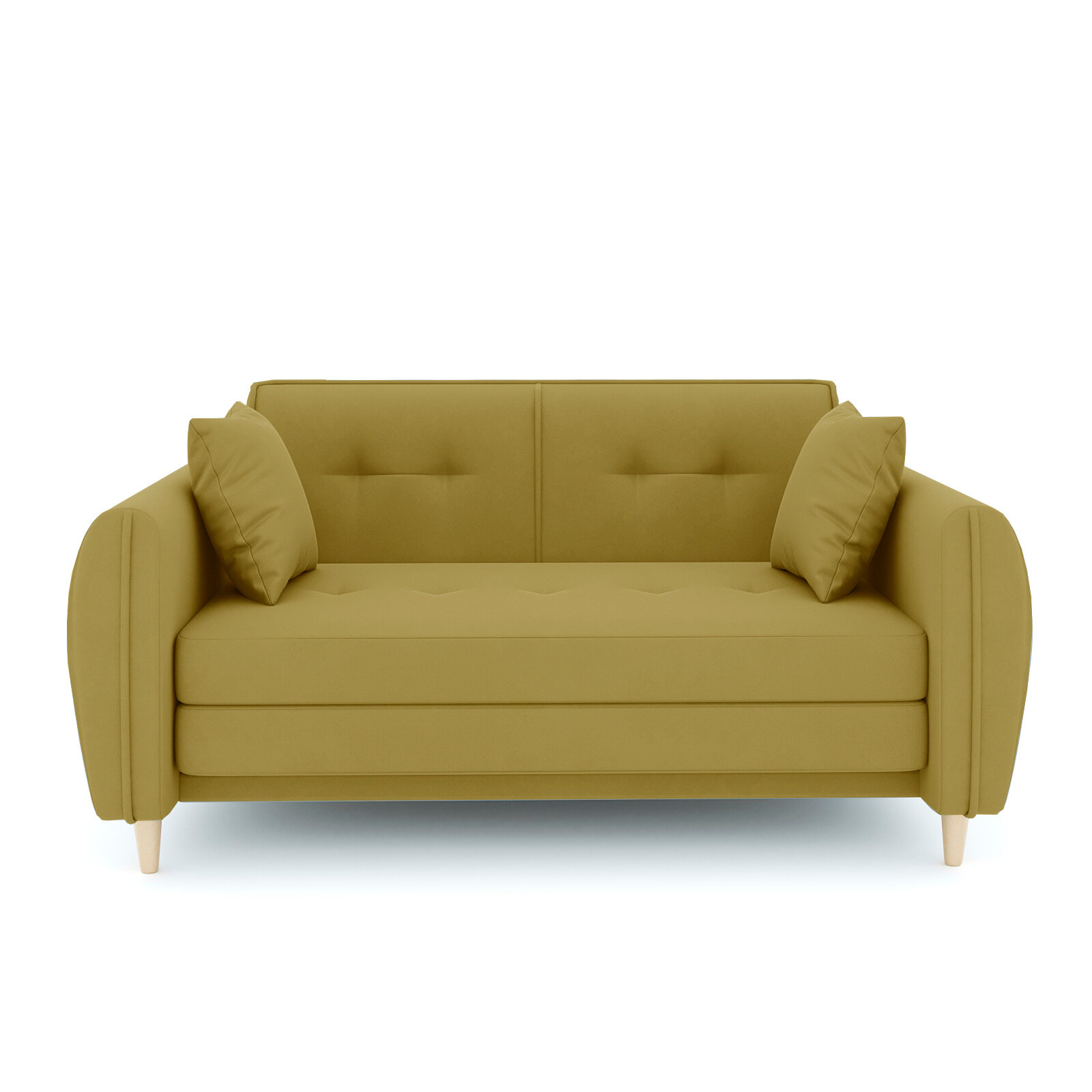 Диван Direct Hall "Анита", механизм трансформации "Улитка", горчичный