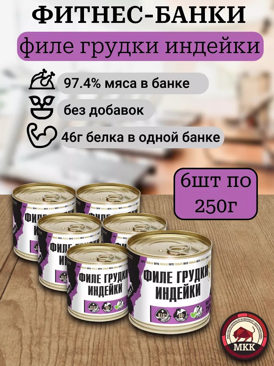 Фитнес-банки, филе грудки индейки 250гр