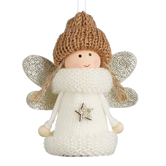Елочная игрушка Ангелок Элли Вайт 9 см, Edelman, 1148145-2