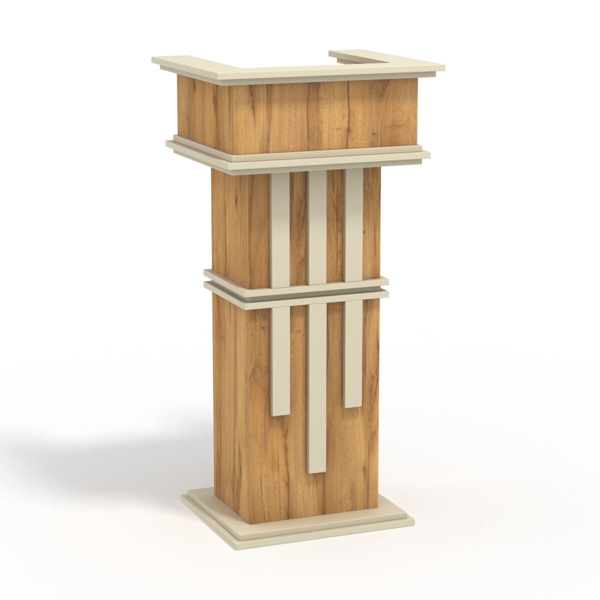 Трибуна "диктор" №66, Дуб Золотистый и Крем Вайс. Производитель товара - компания Westcom.